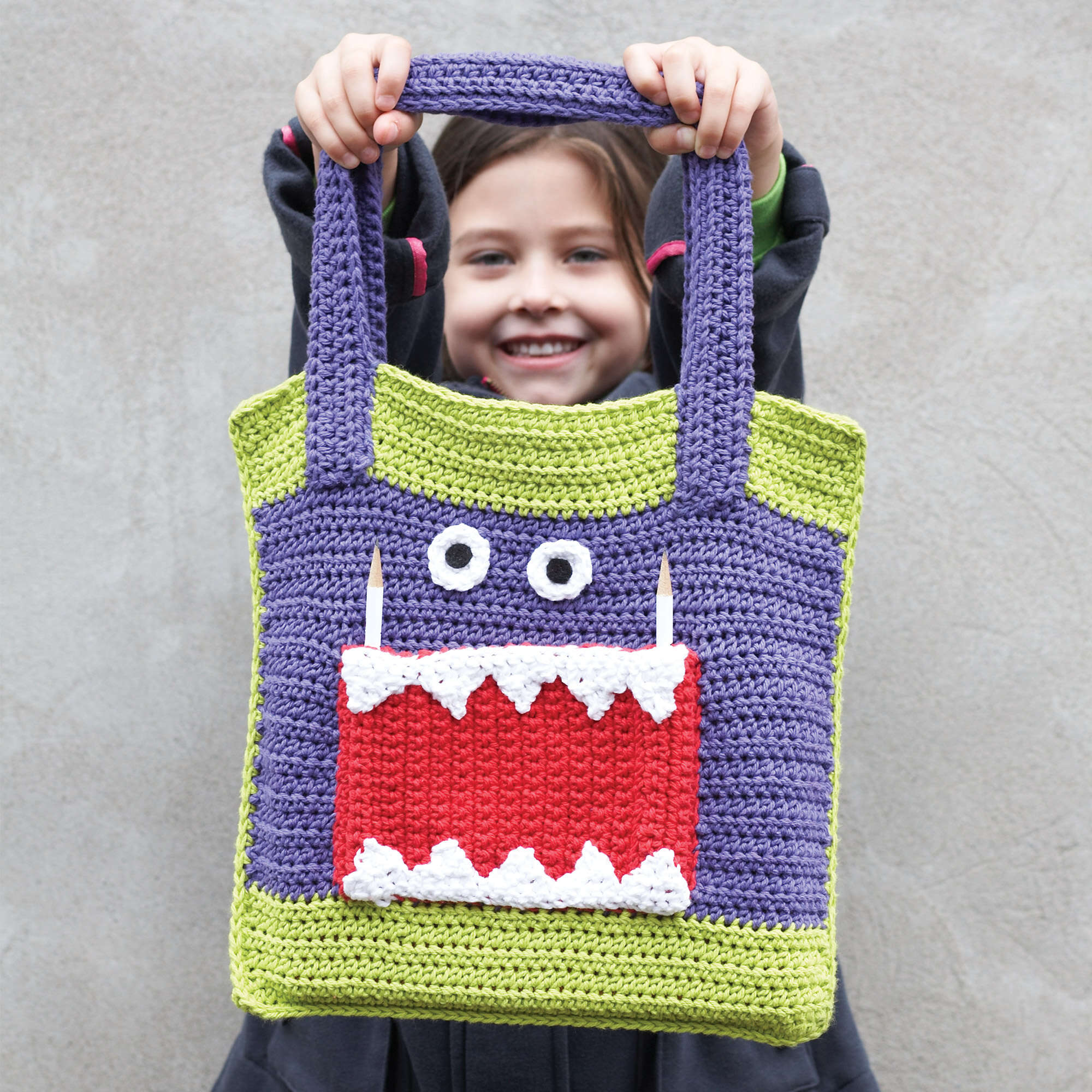 Free Easy Lily Sugar'n Cream the 'Monster Ate My Homework' Tote Crochet ...