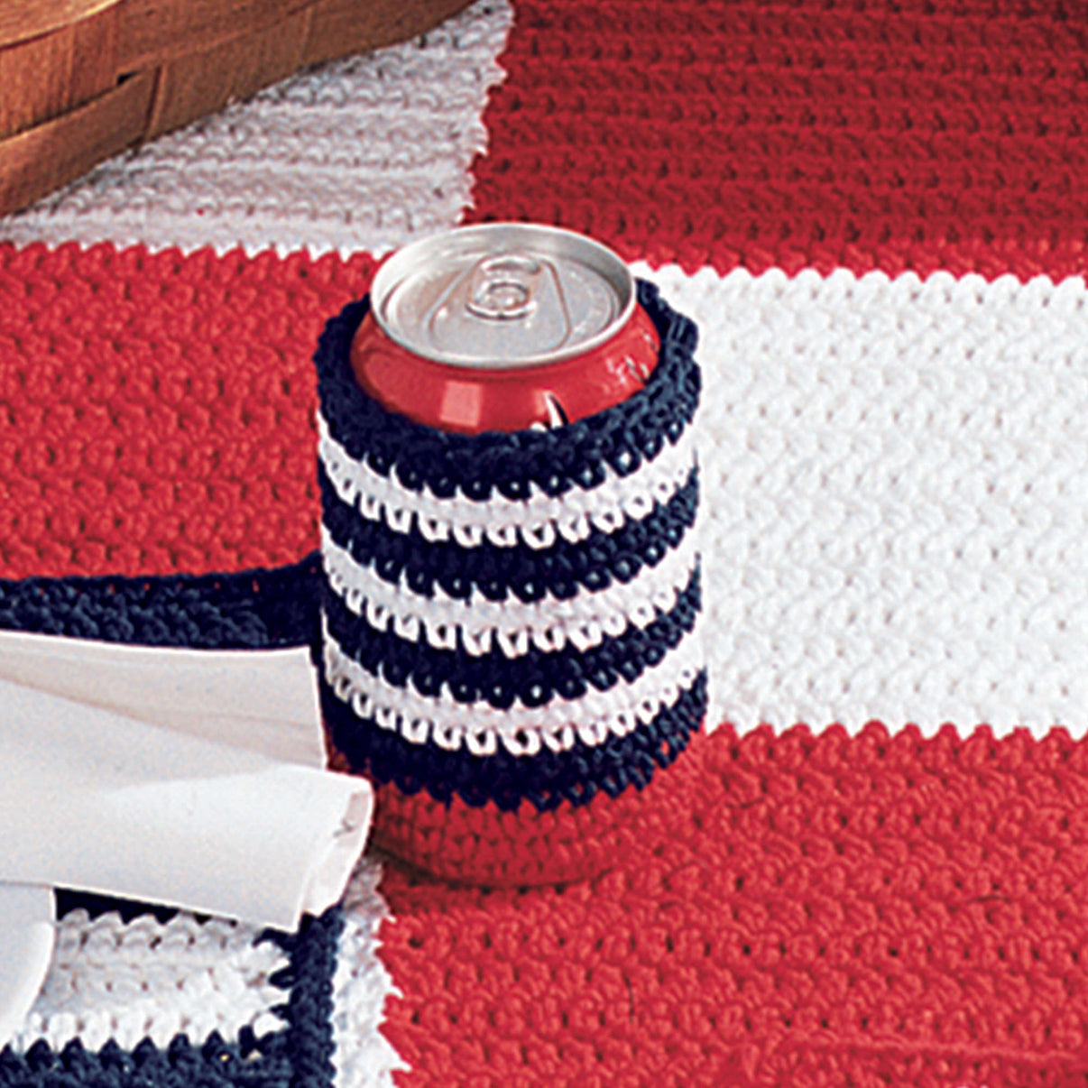Free Beginner Lily Sugar'n Cream Beverage Can Holder Crochet Pattern ...