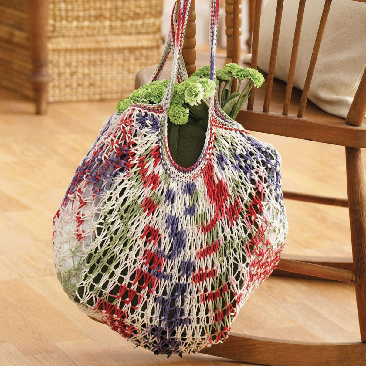 Free Easy Lily Sugar'n Cream Market Bag Knit Pattern | Yarnspirations