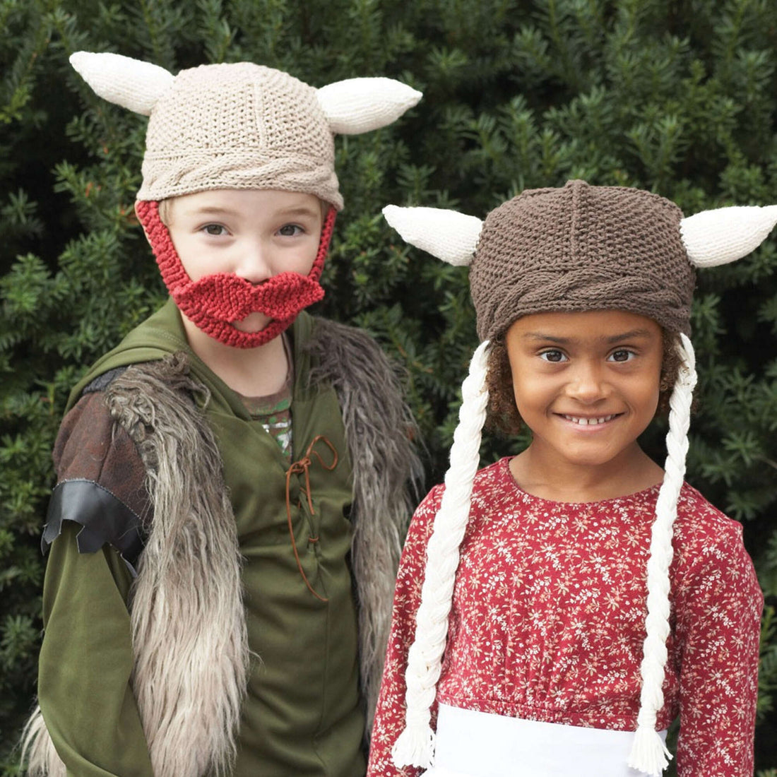 Free Intermediate Lily Sugar'n Cream Hagar & Helga Hats Knit Pattern ...