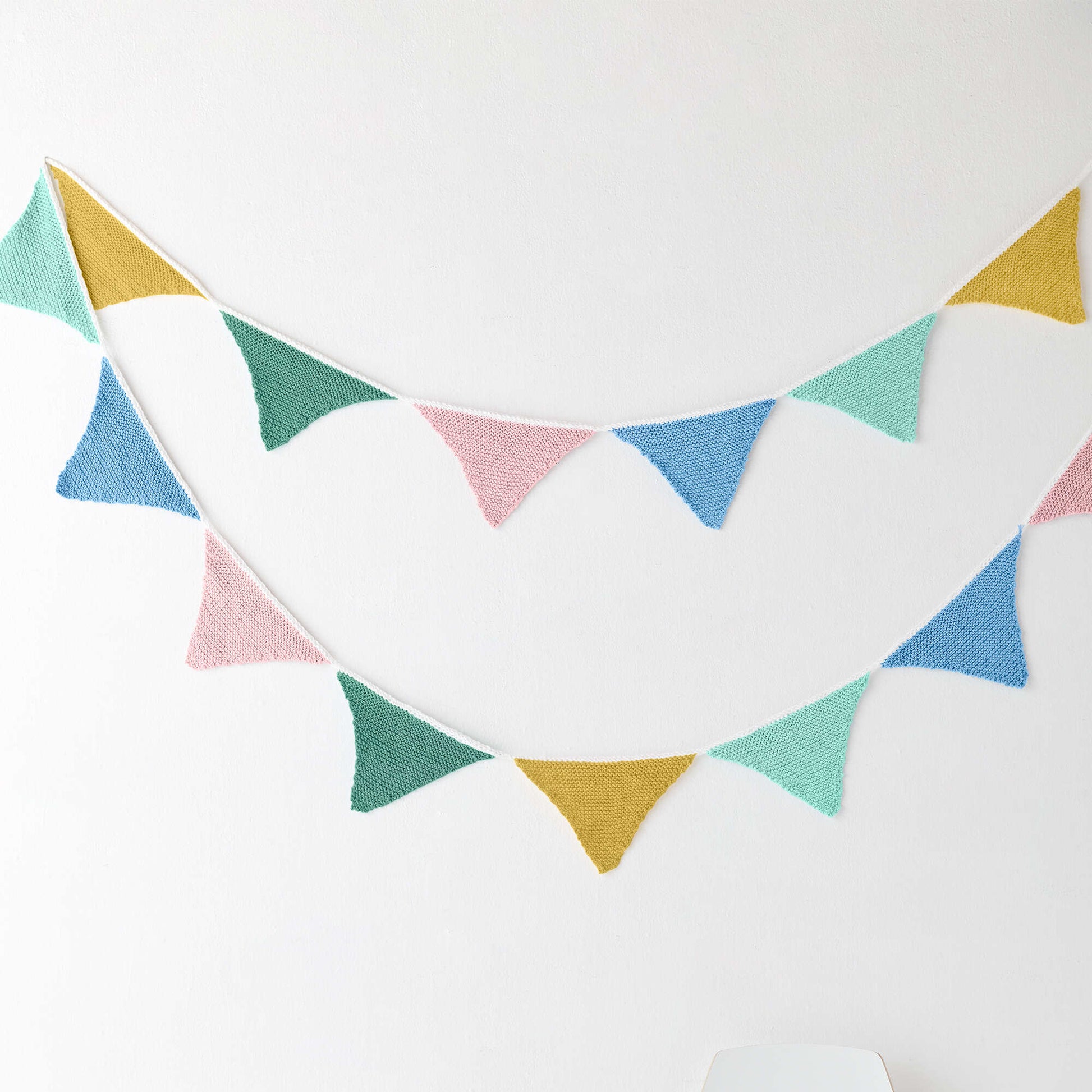 Free Easy Lily Sugar'n Cream Garter Triangle Bunting Knitting Pattern ...